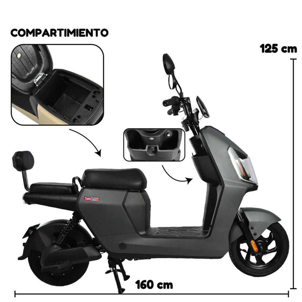 Moto Eléctrica SRX Plus 100Km, velocidad 60 Km/h, Potencia 2000W