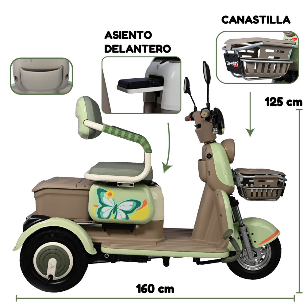 Trimoto Eléctrica Butterfly | Triciclos Eléctricos CDMX 2026